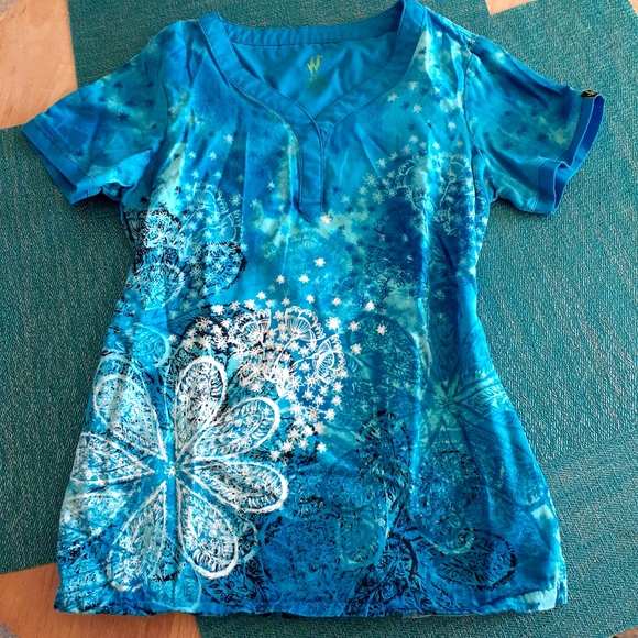 ViVI | Tops | Vivi Blue Nurses Scrubs Uniforms Smocks | Poshmark